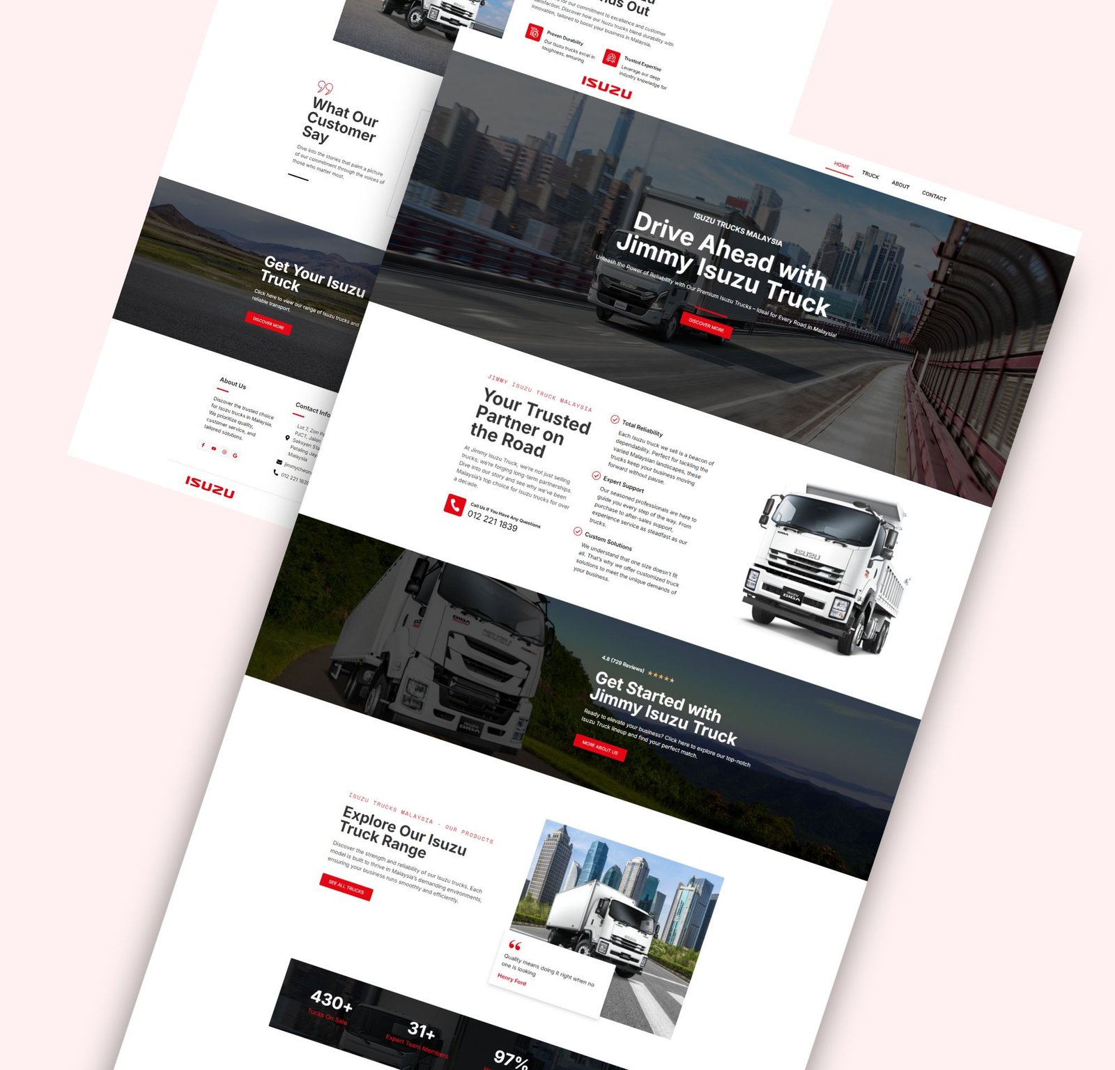 Isuzu trucks | GOHAT Website Portfolio